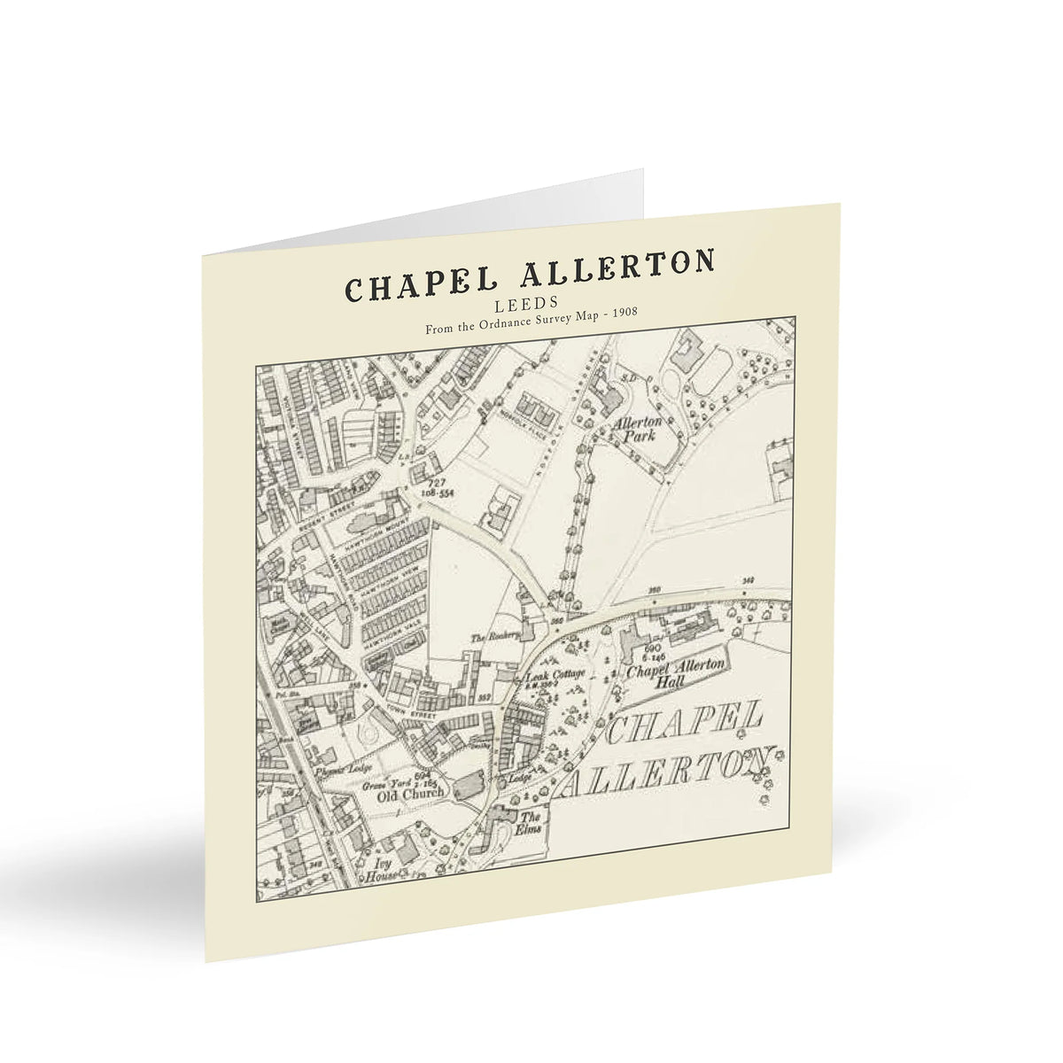 Chapel Allerton, Leeds Ordnance Survey 1908 Map Card - The Great ...