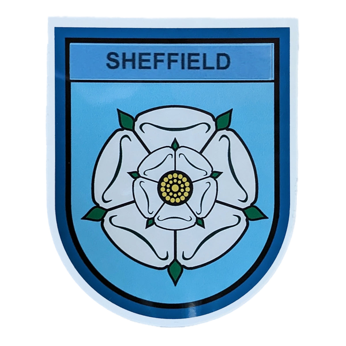 Sheffield White Rose Sticker | The Great Yorkshire Shop