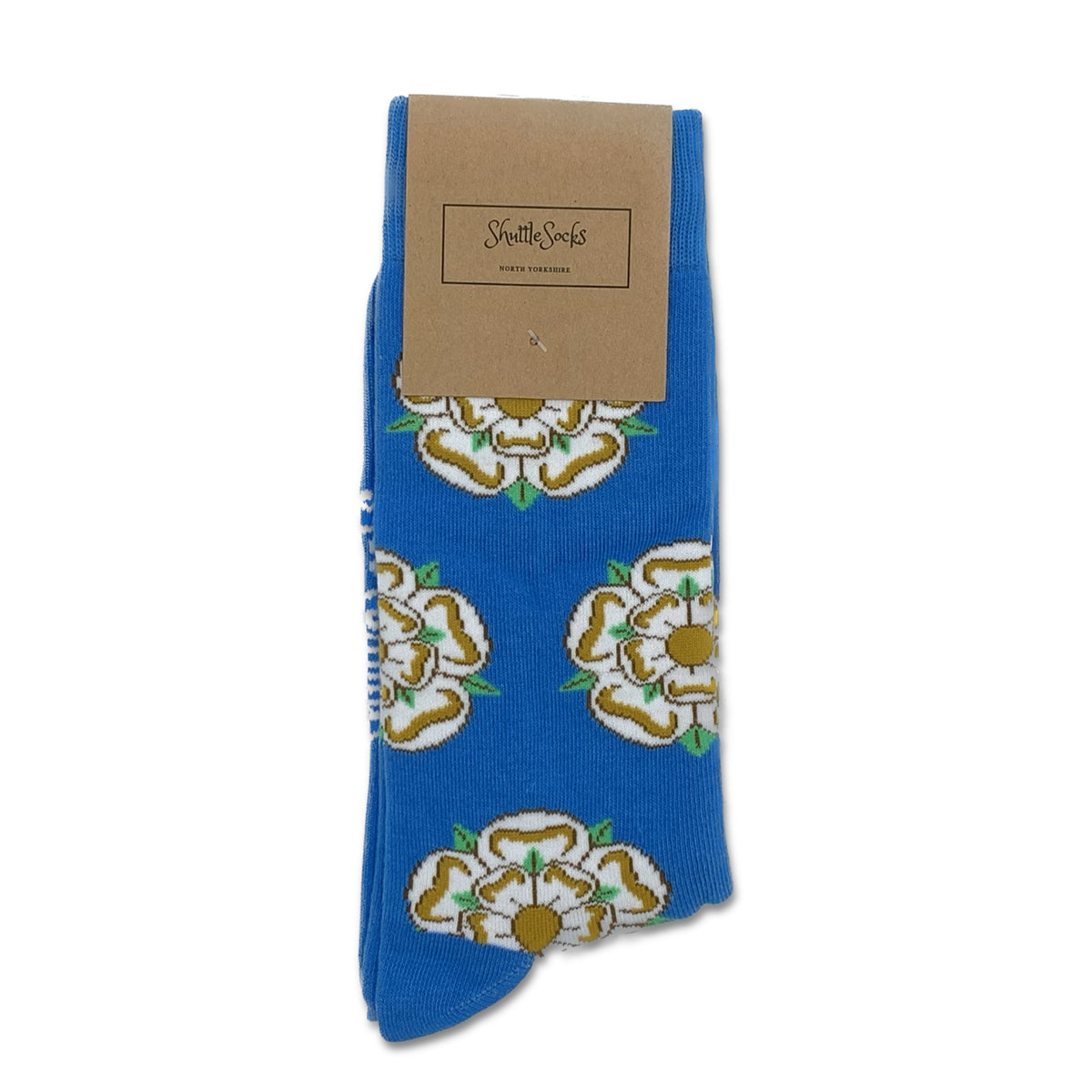 Blue Yorkshire Rose Socks | The Great Yorkshire Shop