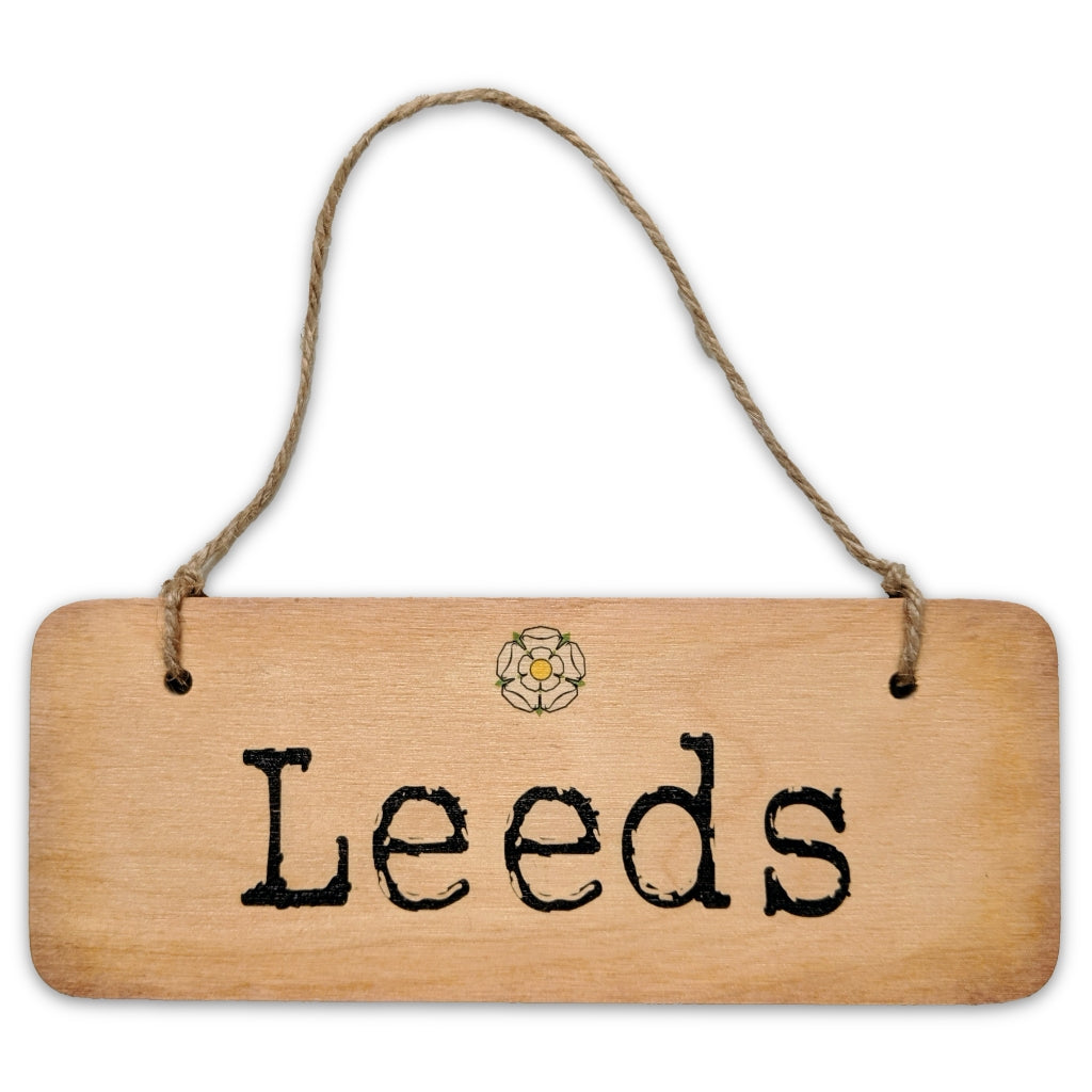 Leeds Rustic Wooden Sign | The Great Yorkshire Shop
