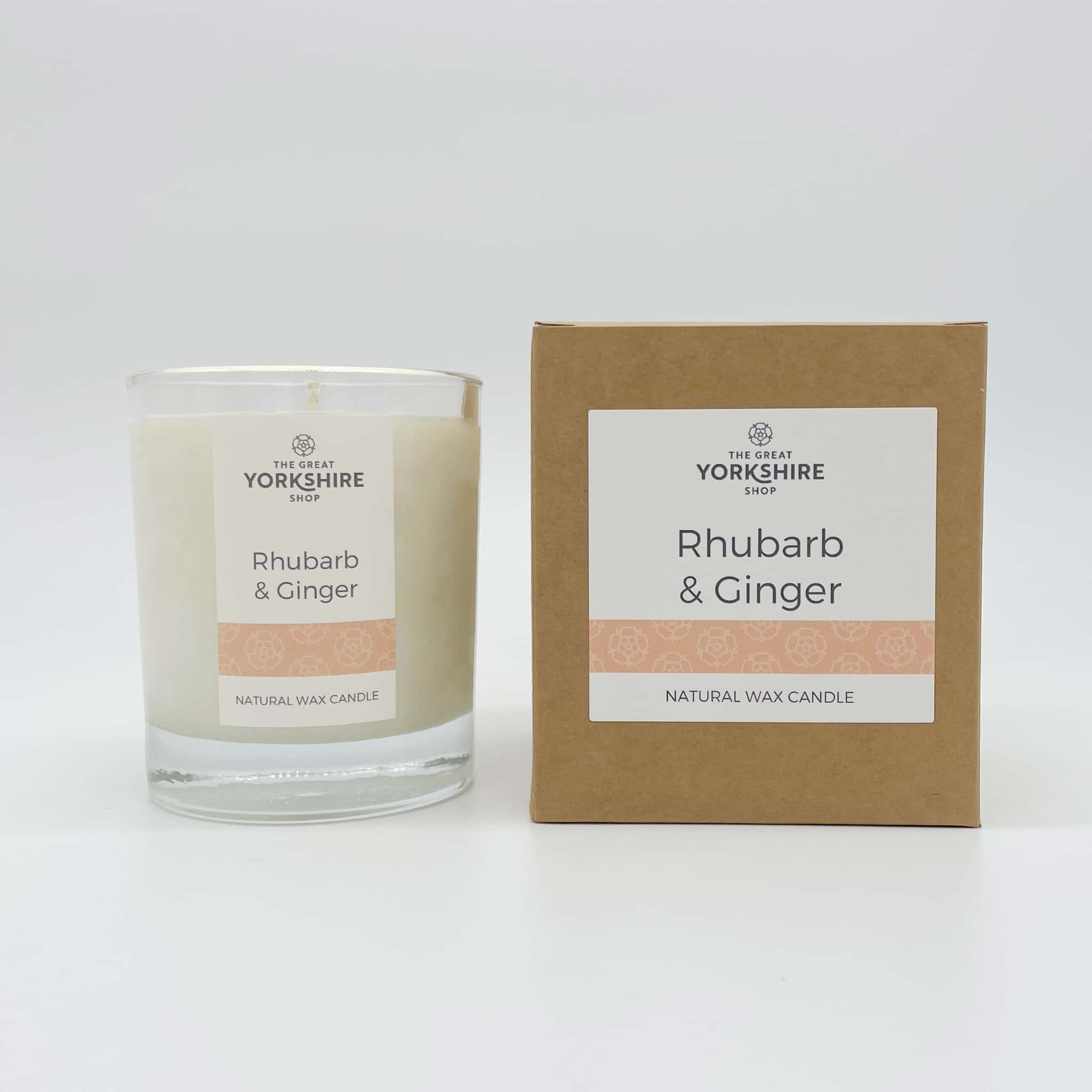 Rhubarb & Ginger Natural Wax Candle | The Great Yorkshire Shop