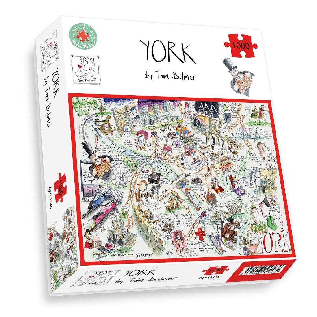 Map of York Tim Bulmer 1000 Piece Jigsaw Puzzle | The Great Yorkshire Shop