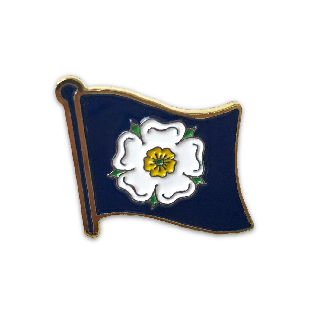 Yorkshire White Rose Flag Enamel Pin Badge | The Great Yorkshire Shop