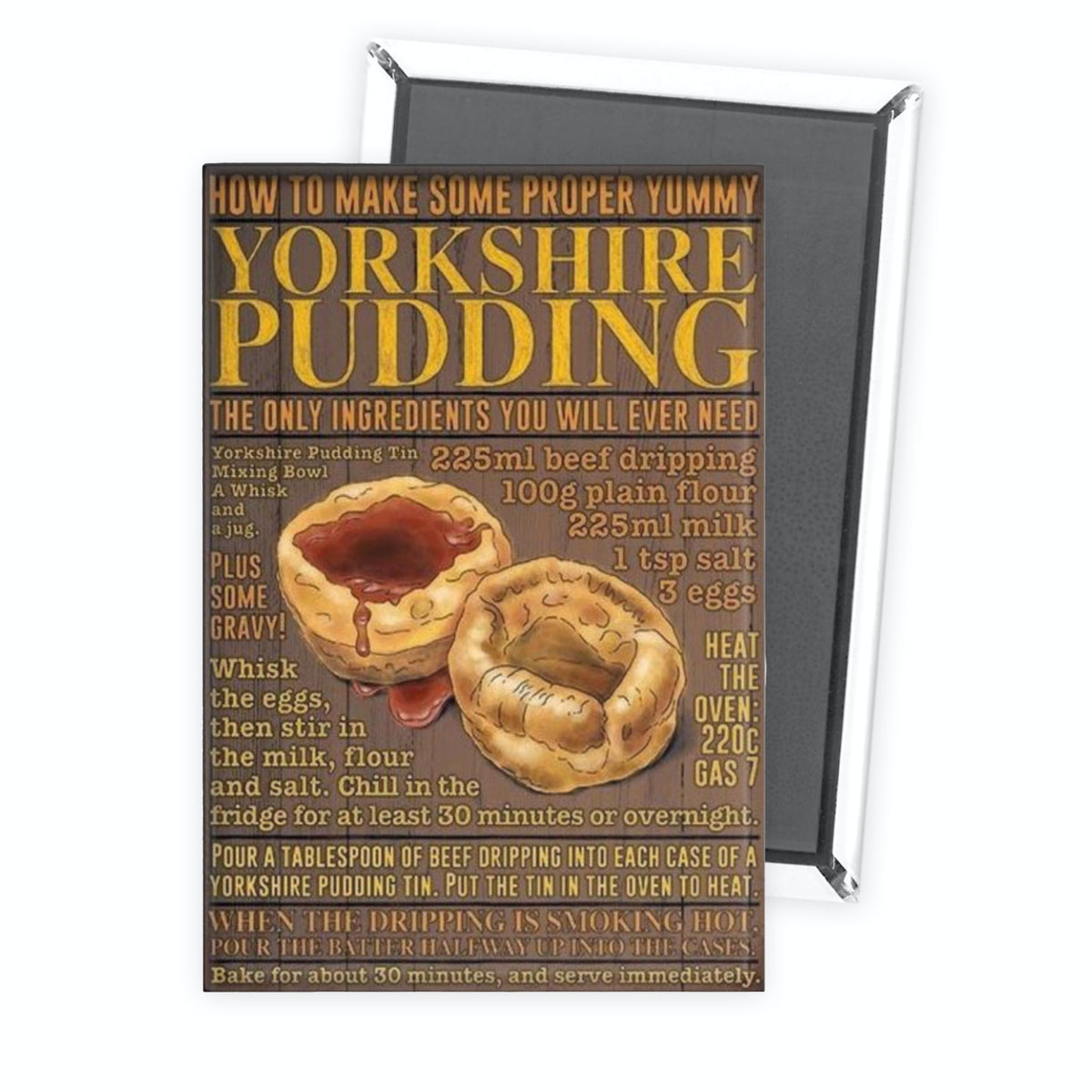 Yorkshire Pudding Recipe Magnet | The Great Yorkshire Shop