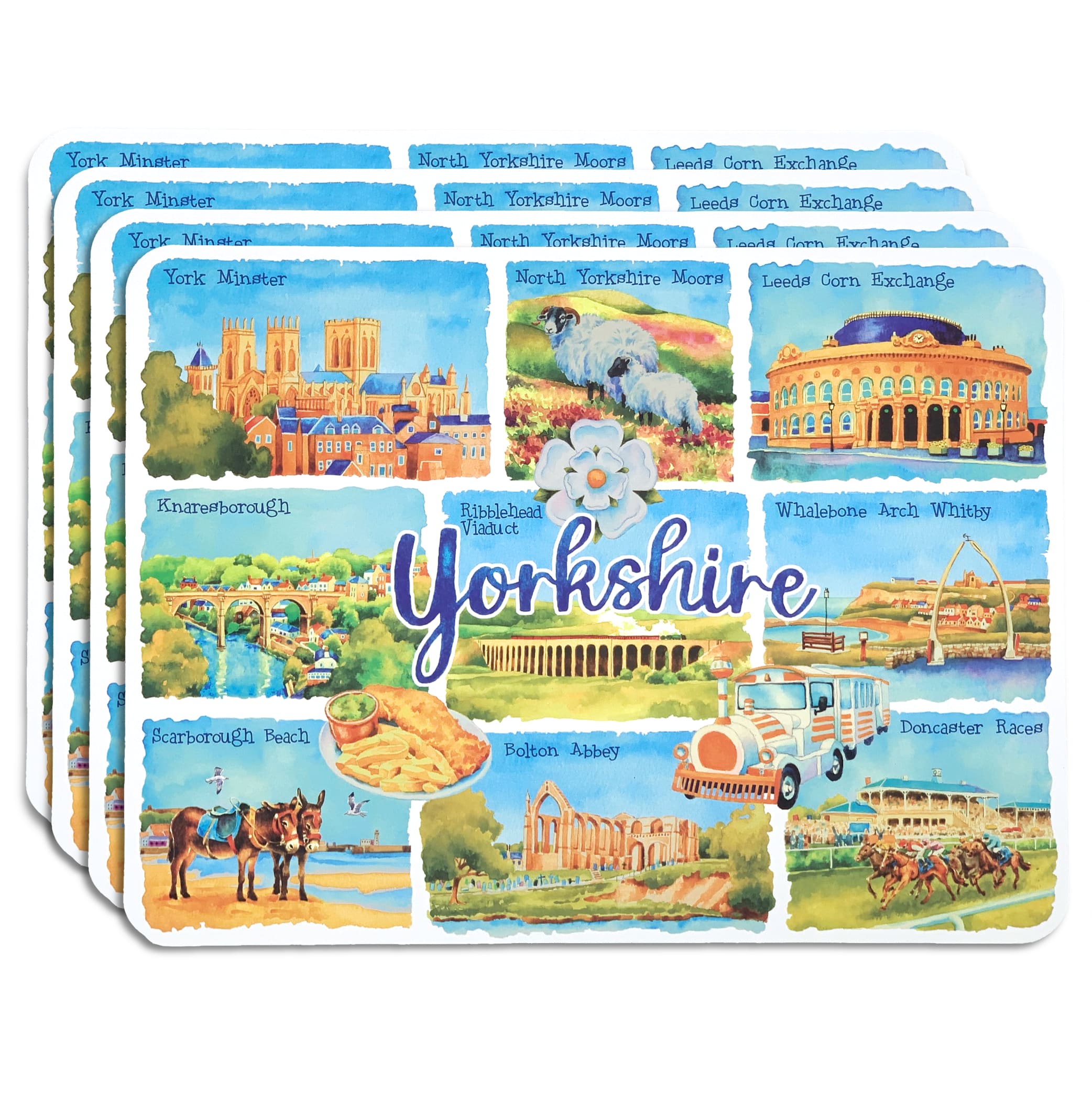Yorkshire Scenes Set of 4 Placemats | The Great Yorkshire Shop